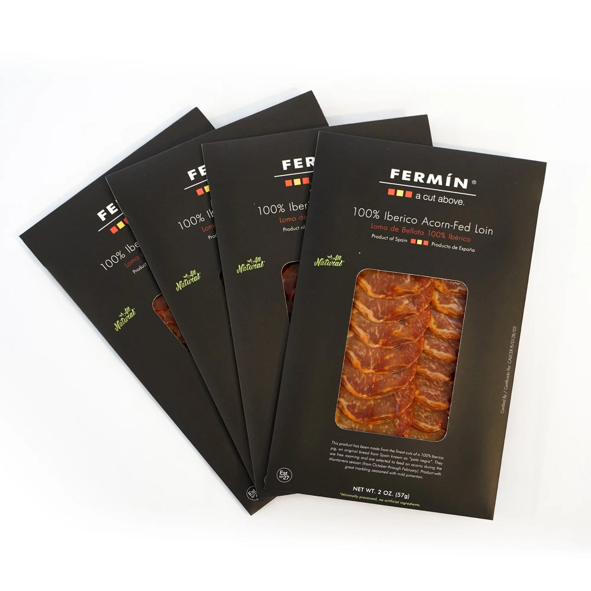 Acorn Fed Loin, 2oz 4 packs Fermin | Lomo 4 packs de Fermín ...